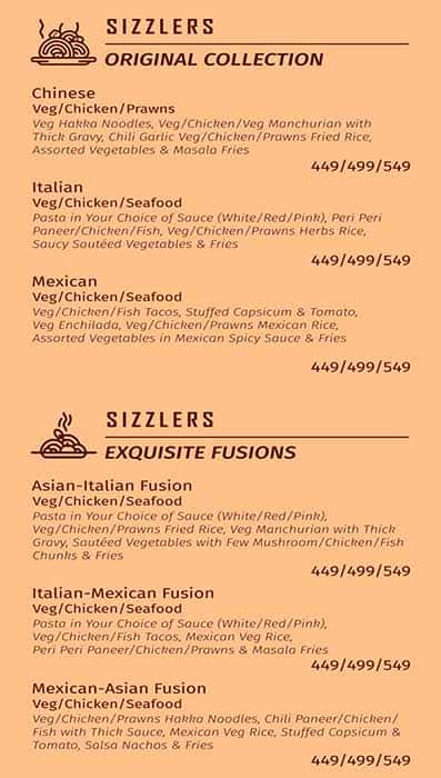 Menu at Elysian: The Bistro Lounge, Vadodara