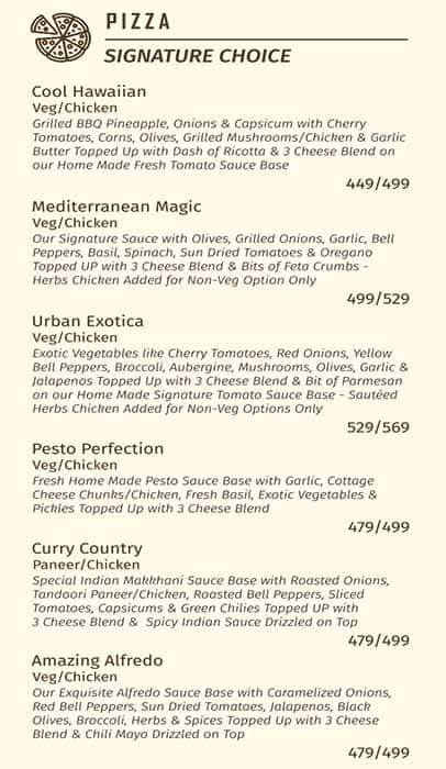 Menu at Elysian: The Bistro Lounge, Vadodara