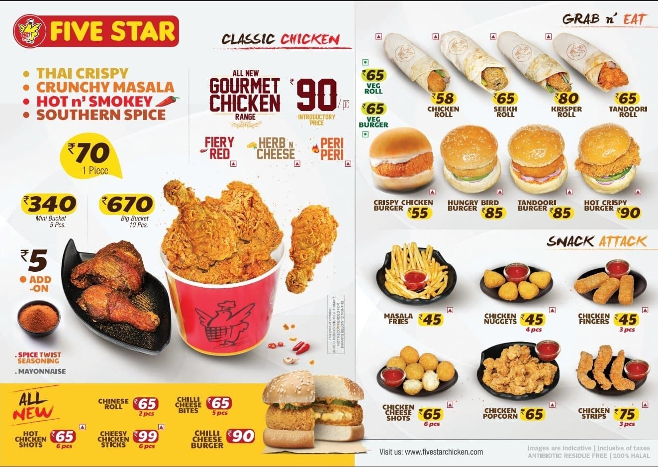 Menu at Five Star Chicken, Bengaluru, Richmond Rd
