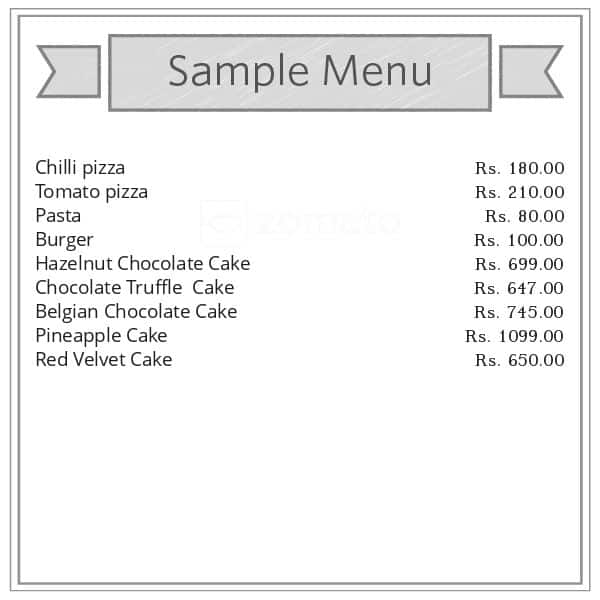 Menu of Sweet Truth - Cake and Desserts, Kalkaji, New Delhi