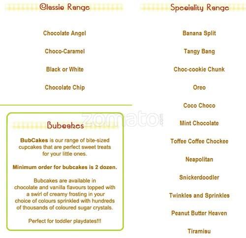 Menu at SugarCube, Bengaluru