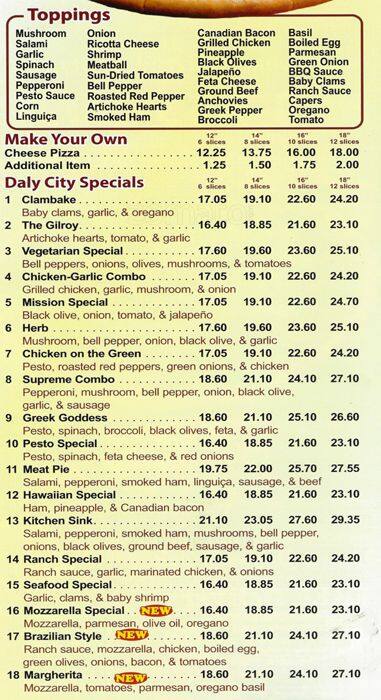 Cybelle's Pizza Menu, Menu for Cybelle's Pizza, Daly City, Daly City ...