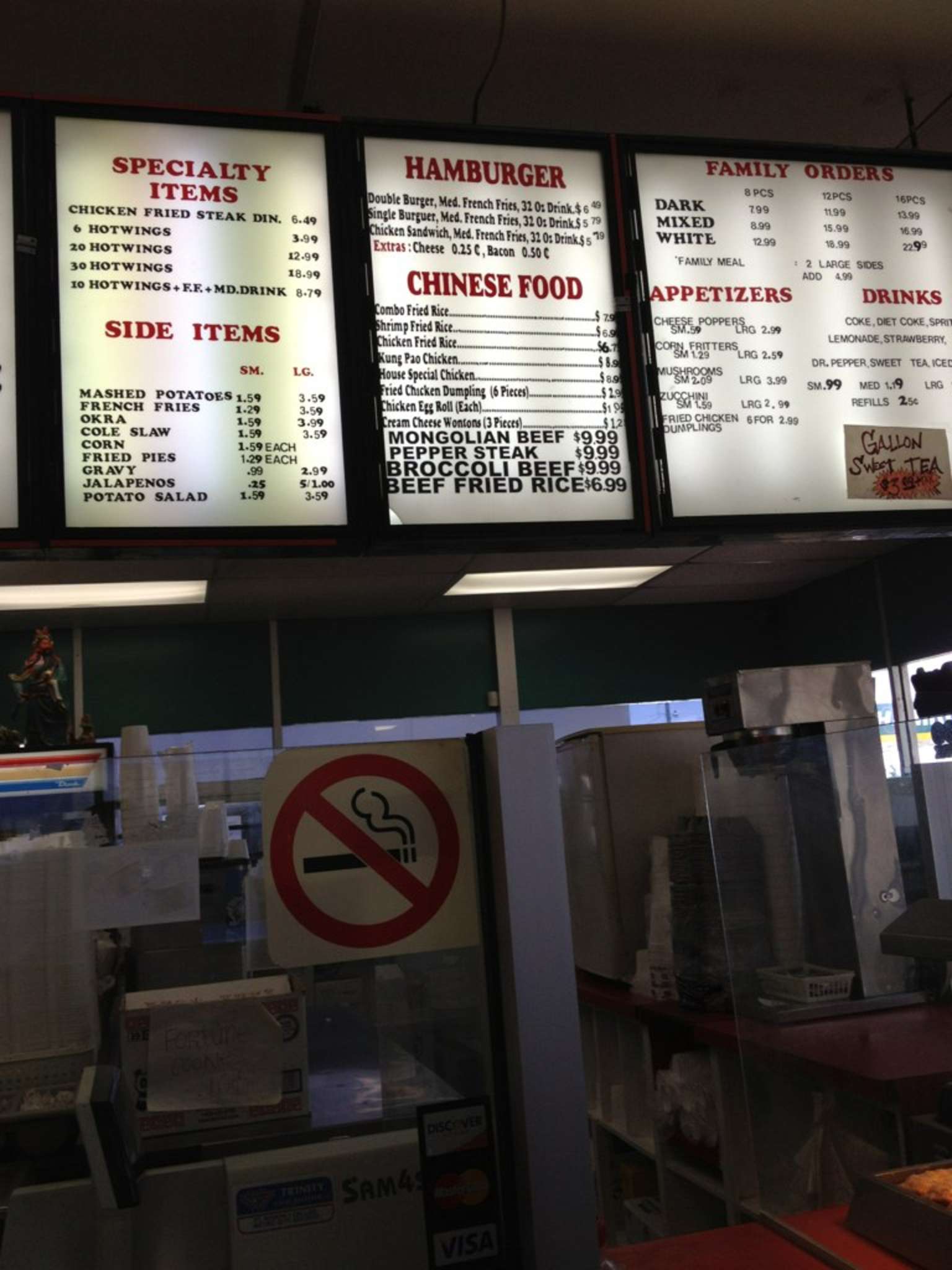 Menu at Golden Brown Chicken fast food, Fort Worth