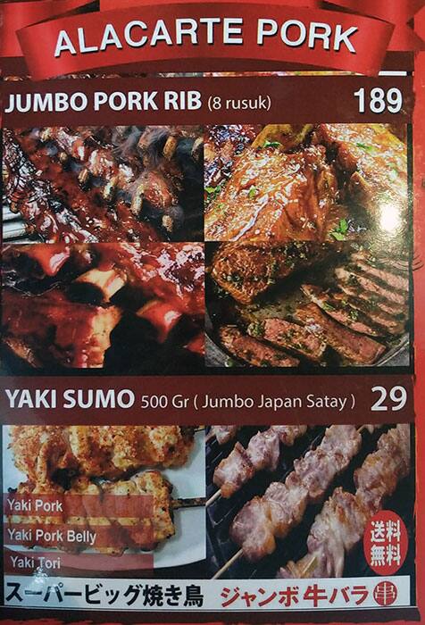 Menu at Ichiro Ramen restaurant, West Jakarta, lippo mall puri