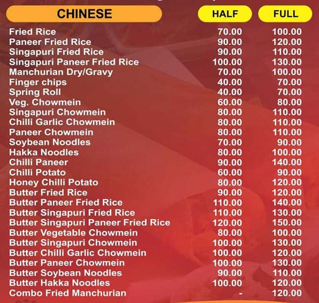 Menu of Mr. Dosa Sec. 16, Rohini, New Delhi