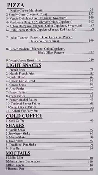 Menu at Samridhi Food, Allahabad