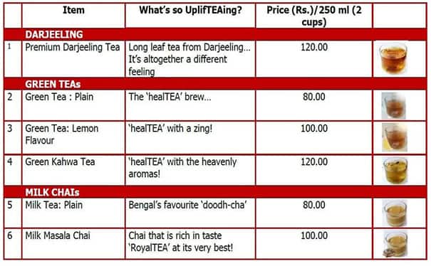 Menu of Adda Zone, New Town, Kolkata