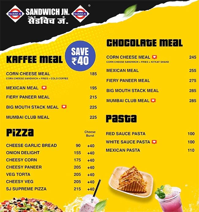 Menu at Sandwich Junction Kharghar, Navi Mumbai