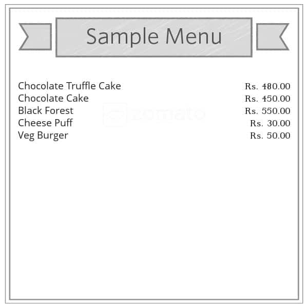 Menu at Open Oven Bakery, Kolkata, 22 A