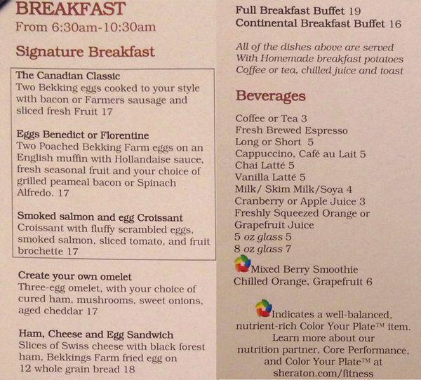 Menu at Carleton Grill restaurant, Ottawa, 150 Albert St