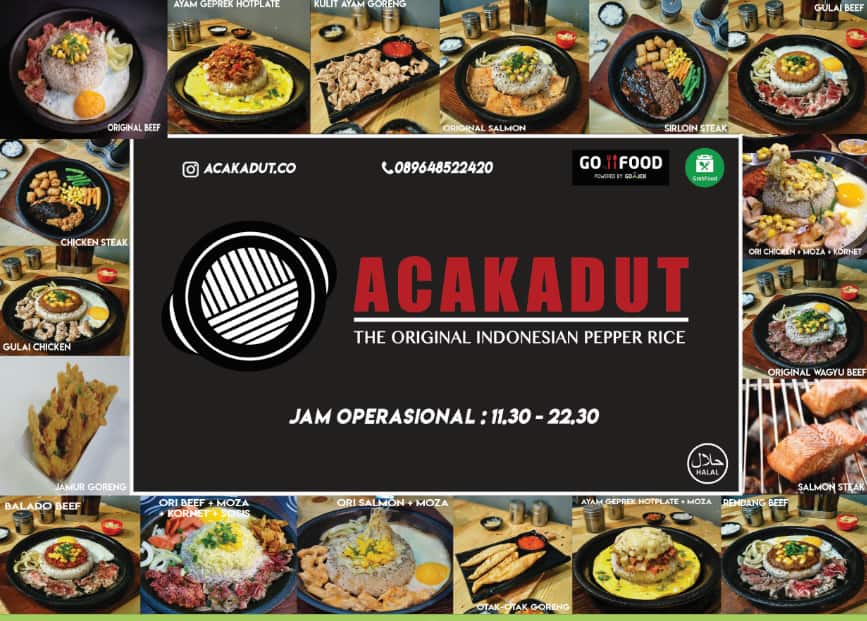 Menu at Acakadut restaurant, North Jakarta, Jalan Danau Sunter Utara