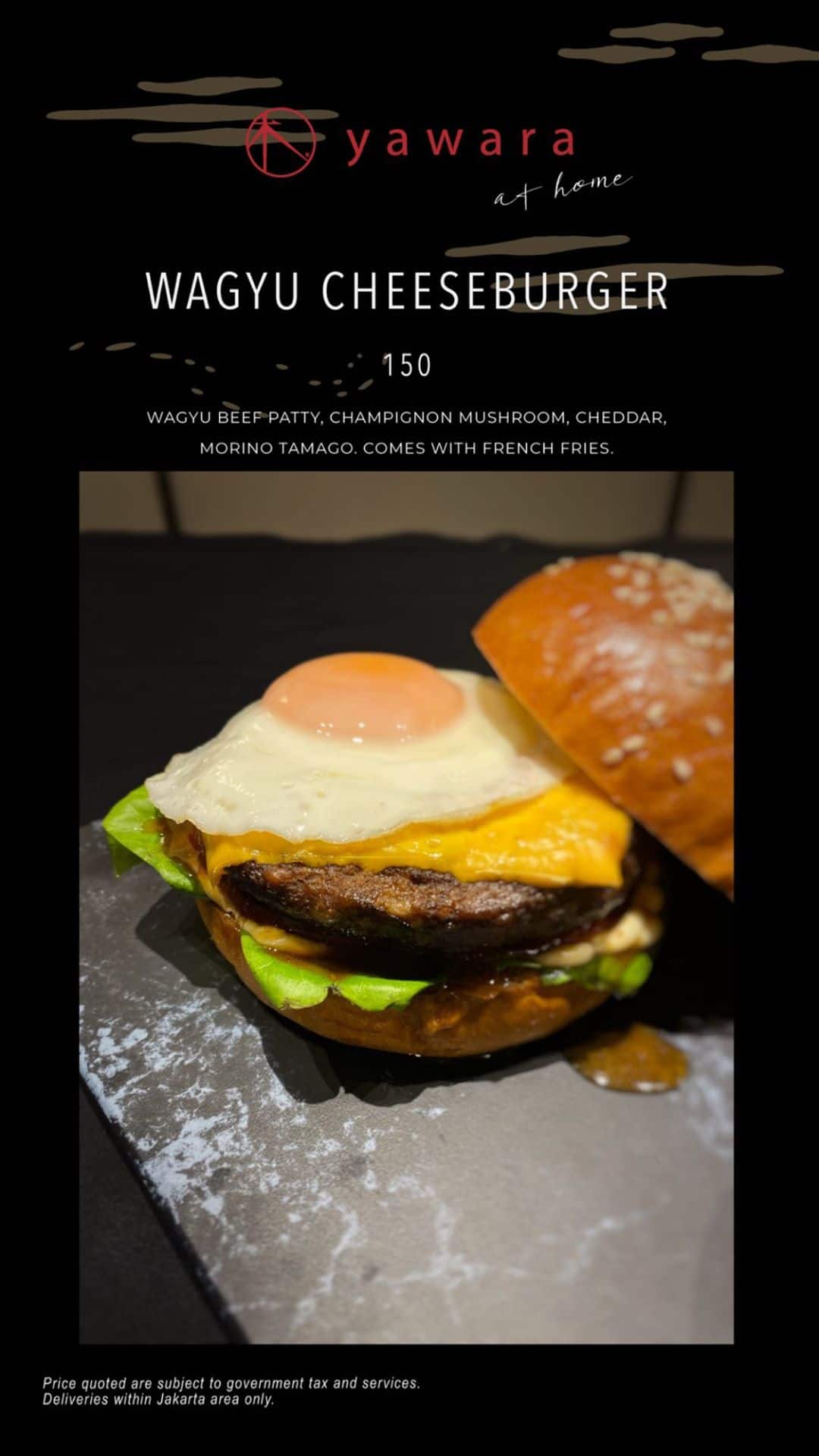 Menu at Yawara Private Dining restaurant, Jakarta