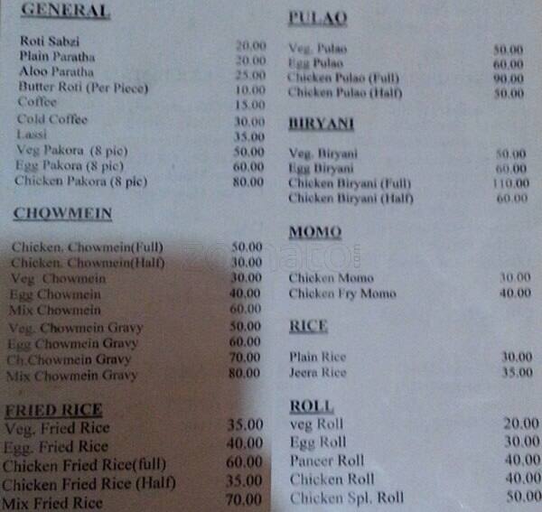 Menu at Spicy Kitchen, Guwahati, Namghar Path