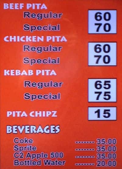 Menu at Khaleb Shawarma restaurant, Quezon City, 1104 Quezon City