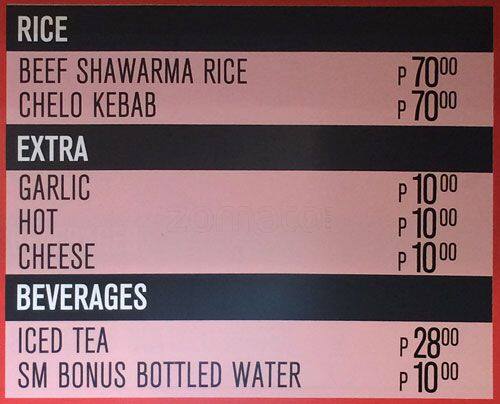 Menu at Khaleb Shawarma restaurant, Quezon City, 1104 Quezon City