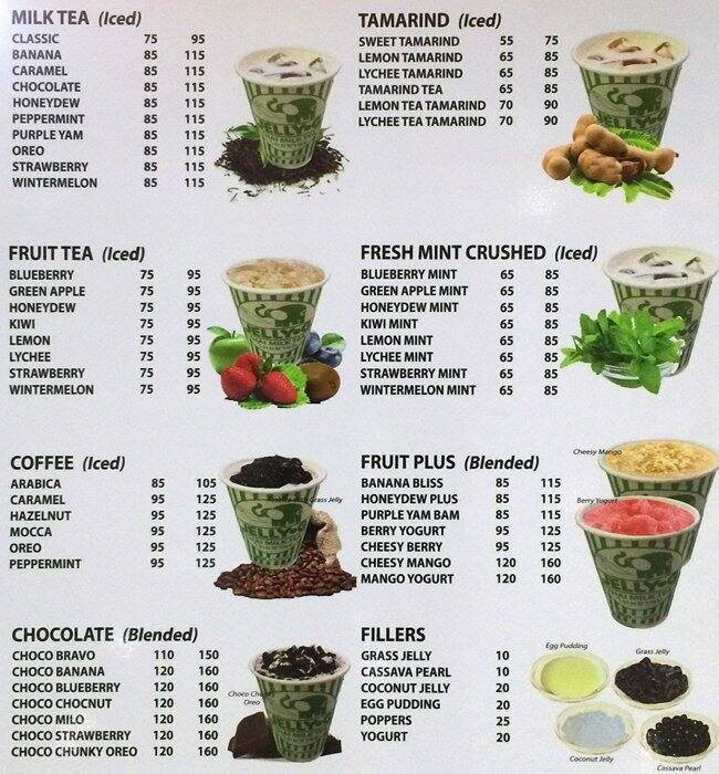 Jelly G Thai Milk Tea Menu Menu For Jelly G Thai Milk Tea Glorietta 