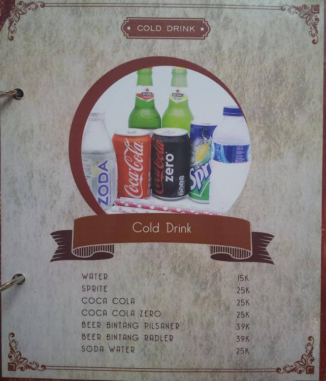 Menu at The Hidden Cafe, Jakarta, Apartment Sudirman Park B/GF/06 (main ...