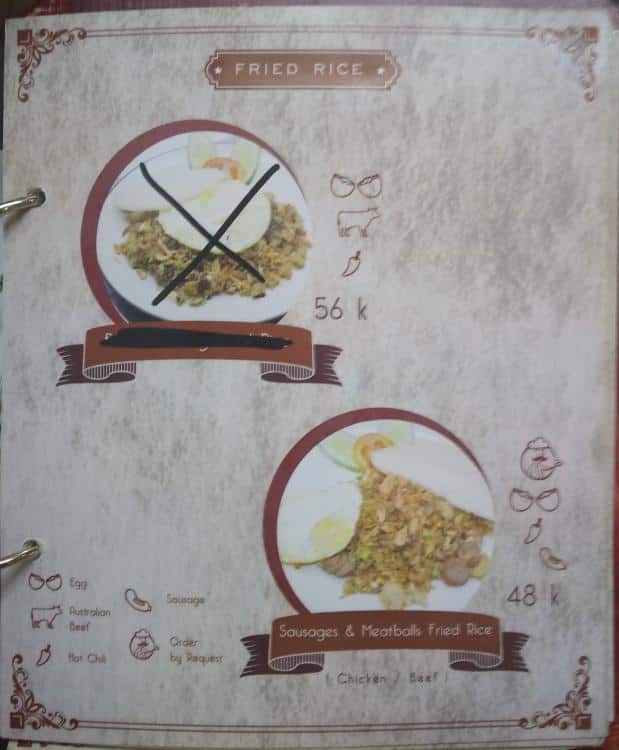 Menu at The Hidden Cafe, Jakarta, Apartment Sudirman Park B/GF/06 (main ...