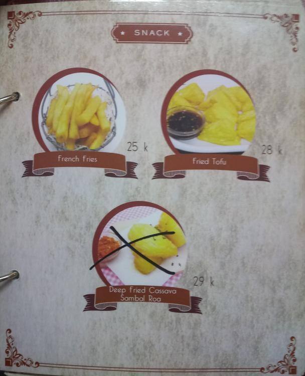 Menu at The Hidden Cafe, Jakarta, Apartment Sudirman Park B/GF/06 (main ...