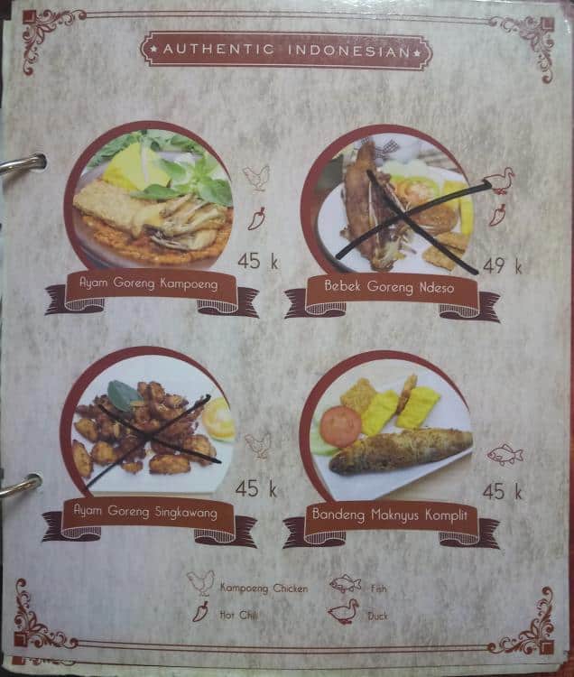 Menu at The Hidden Cafe, Jakarta, Apartment Sudirman Park B/GF/06 (main ...