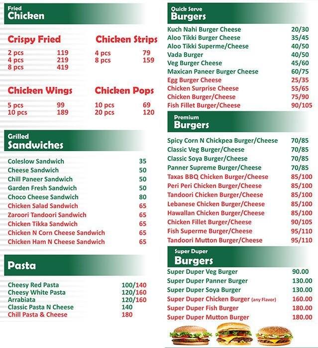 Menu at Burger Xpress, Faridabad, Shop 23 & 24