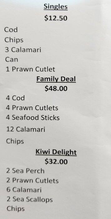 Menu at Carindale Fish & Chips fast food, Carindale