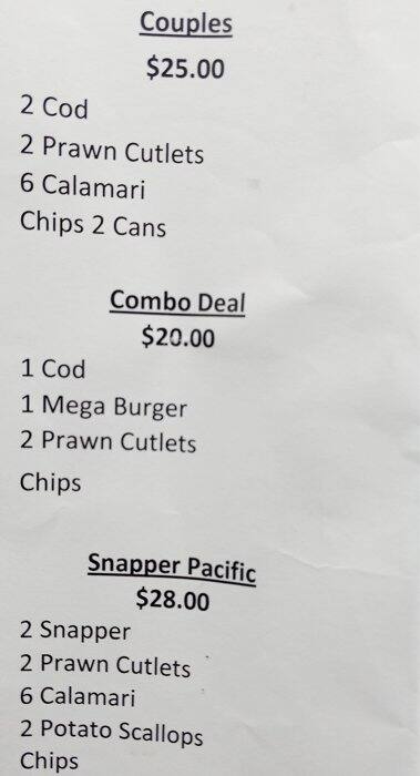Menu at Carindale Fish & Chips fast food, Carindale