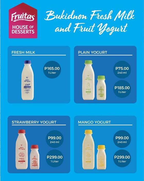 Carta de Fruitas House Of Desserts, Ciudad Quezon, Lower Ground Level