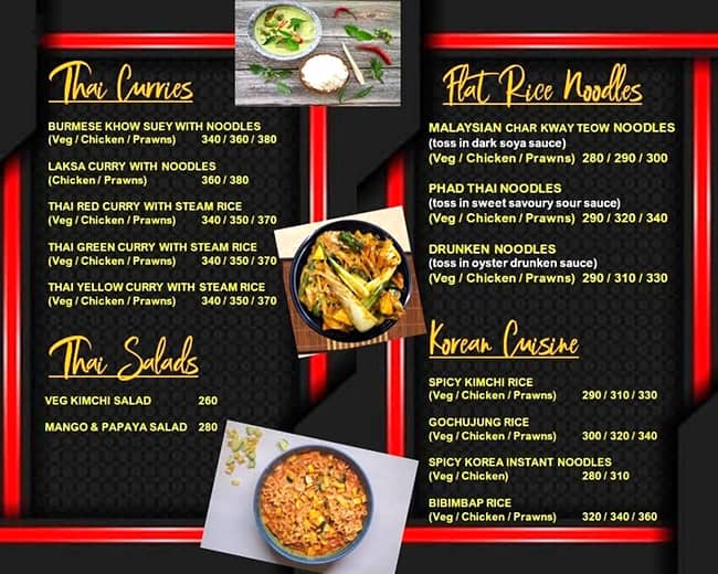 Menu at Thai-Chi Asian, Thane