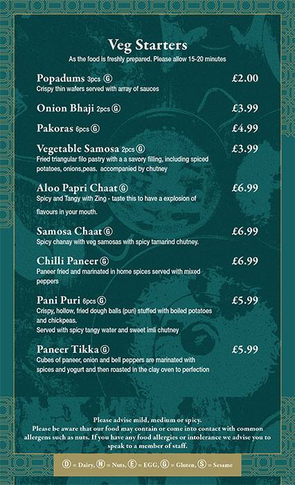 Menu at Spice Village Tooting Pakistani Restaurant, London