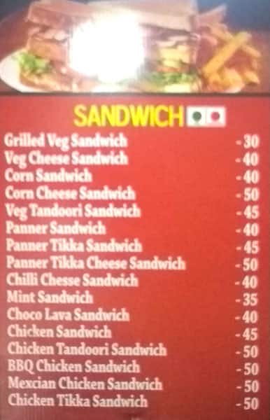 Menu at Burger Hub, Chennai, 54/1