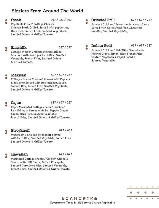 Menu at Bacharika- Rooftop Bar And Kitchen, Pune