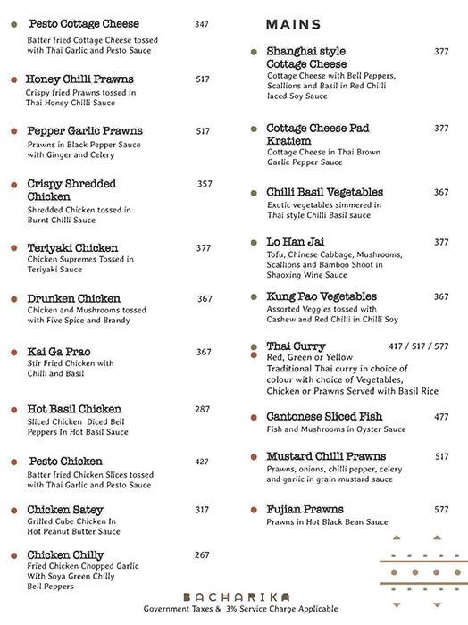 Menu at Bacharika- Rooftop Bar And Kitchen, Pune