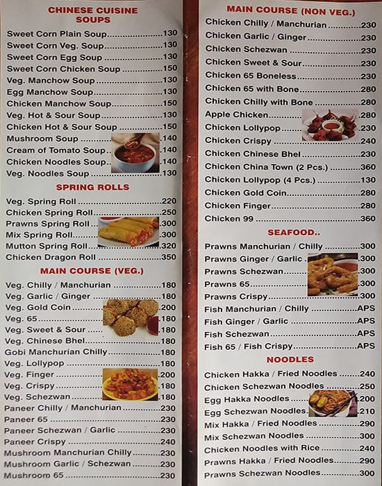 Menu at Shree Chakra Restaurant And Bar, Mumbai, 296
