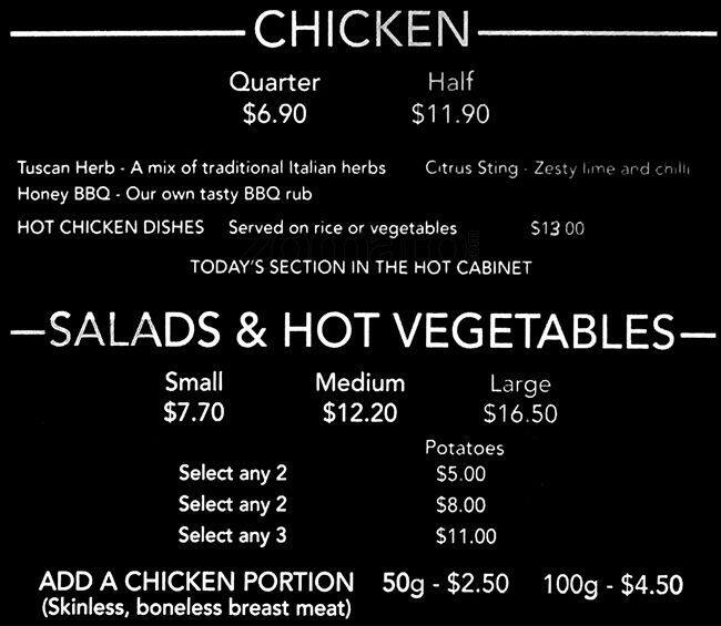 Menu at Café Brioche cafe, Auckland, 186 Victoria St W