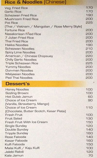 Menu at The Blue Roof Club, Thane