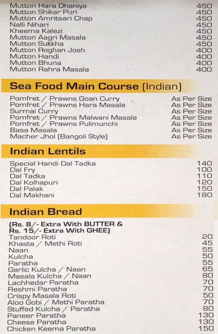 Menu at The Blue Roof Club, Thane