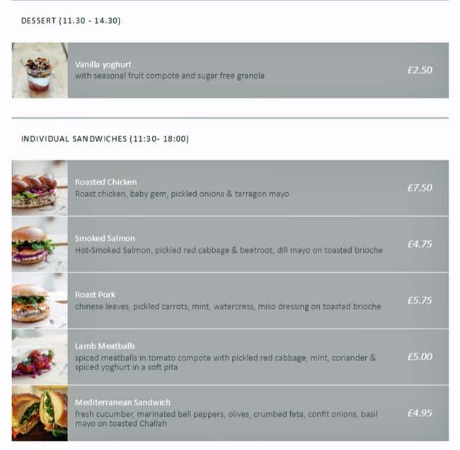 Menu at Street Kitchen restaurant, London, Broadgate