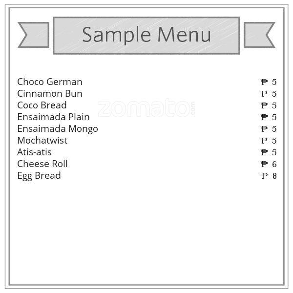 Carta de Don Pan Bakery, Cebú
