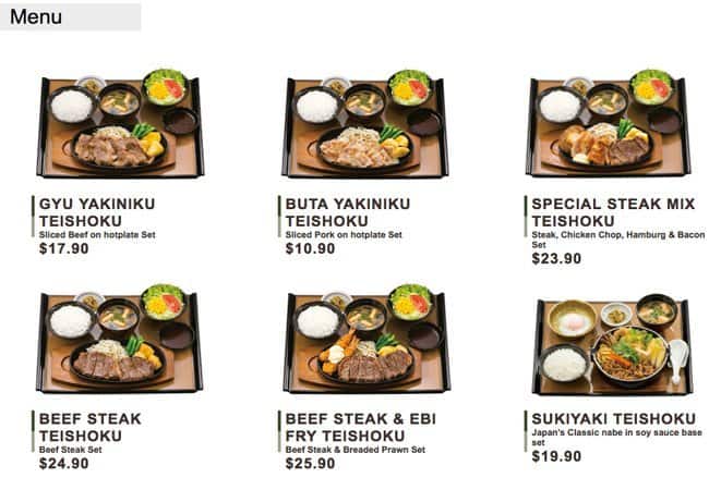 Yayoi Verona Menu Shelby