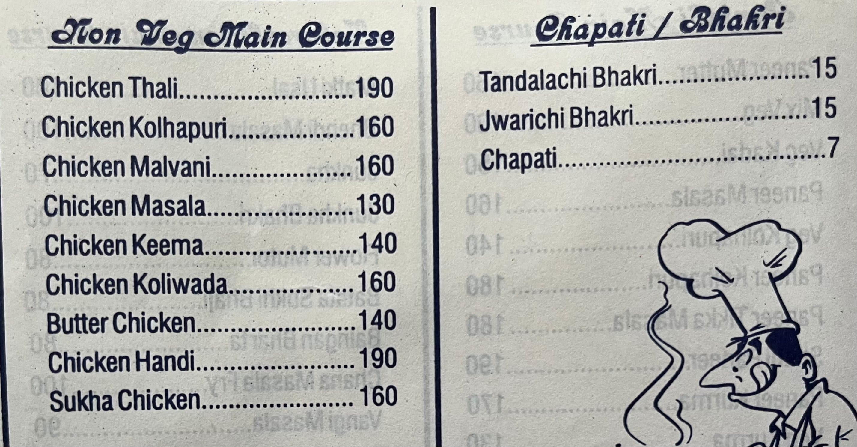 Menu of Vaishali Kitchen, Mulund East, Mumbai