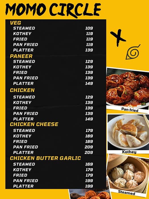 Menu of Momo Circle, Behala, Kolkata