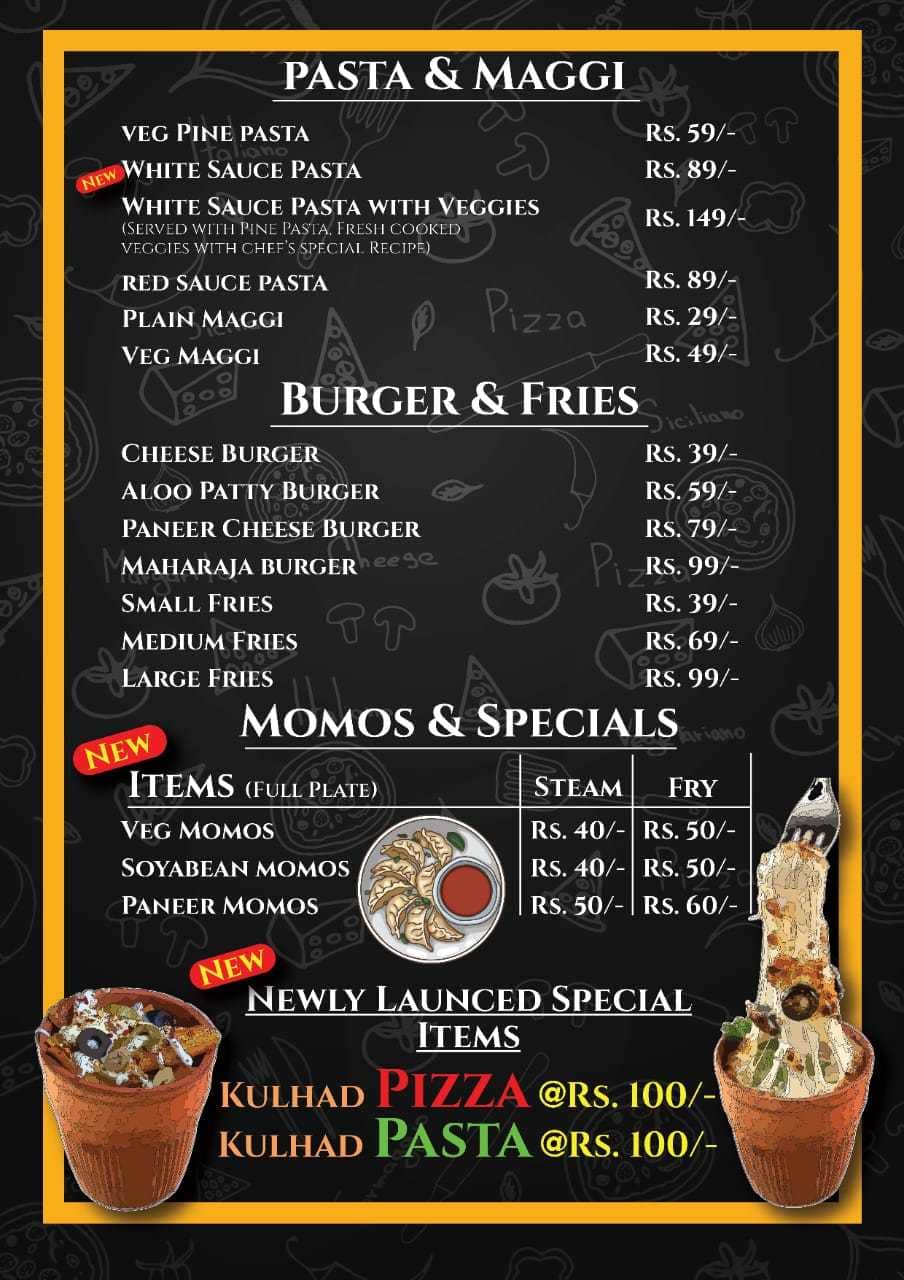 Menu of HR 51 Pizza Cafe, Vinay Nagar, Faridabad