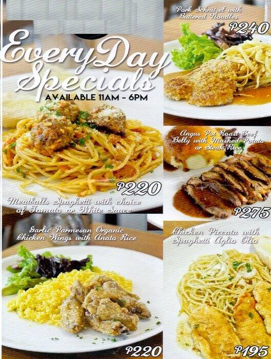 Menu at Potts • Point cafe, Quezon City