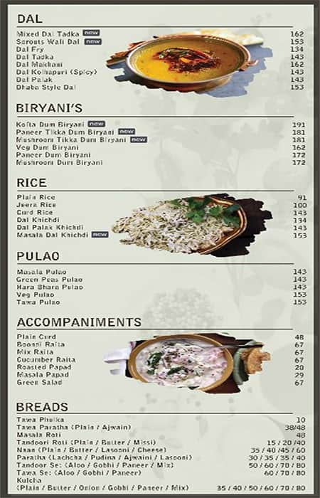 Menu at the veg kitchen, Pune, shop no 22 adi Skyline