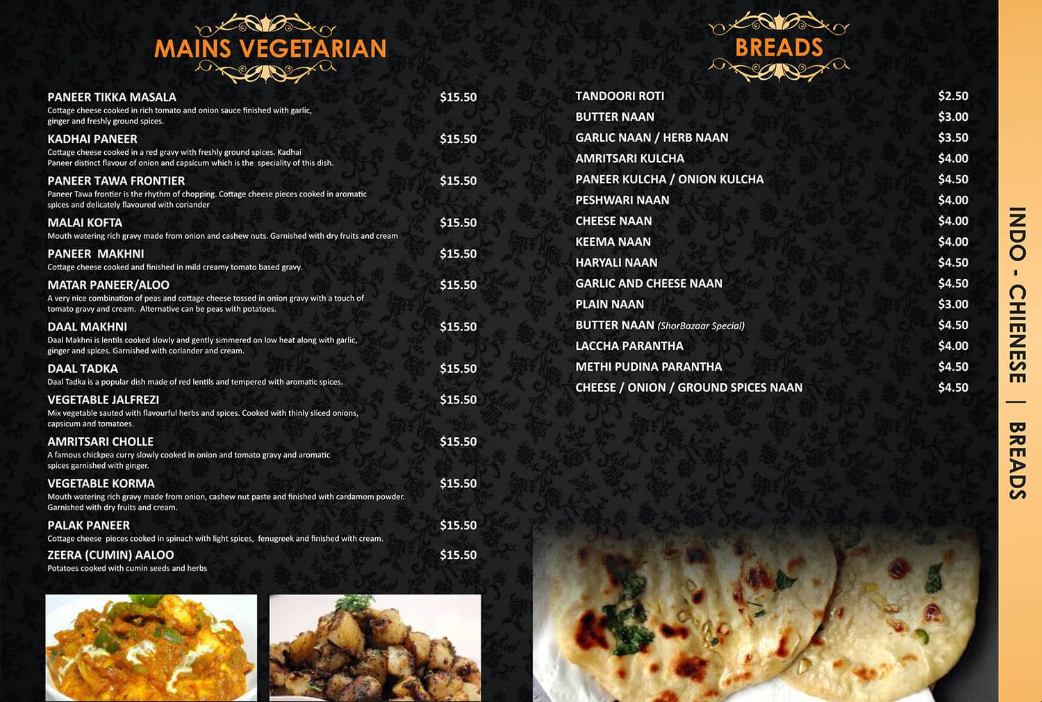 Menu at Shor bazaar restaurant, Auckland
