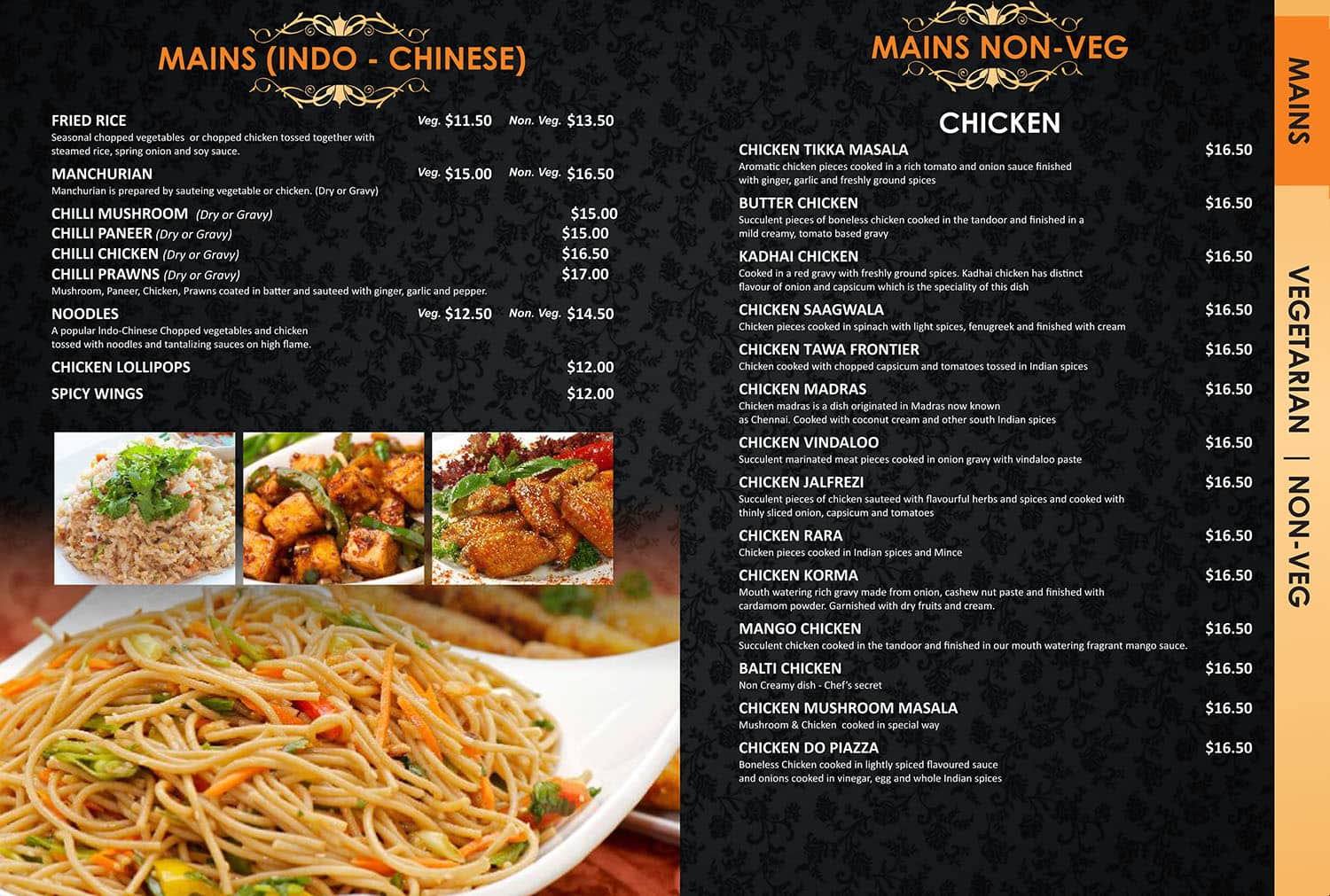 Menu at Shor bazaar restaurant, Auckland