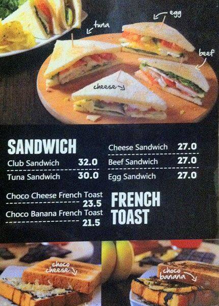 Menu at Coffee Toffee cafe, Jakarta, Sovereign Plaza
