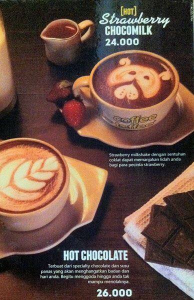 Carta del café Coffee Toffee, Yakarta, Sovereign Plaza