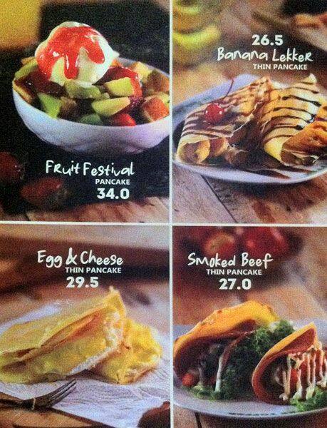 Menu at Coffee Toffee cafe, Jakarta, Sovereign Plaza